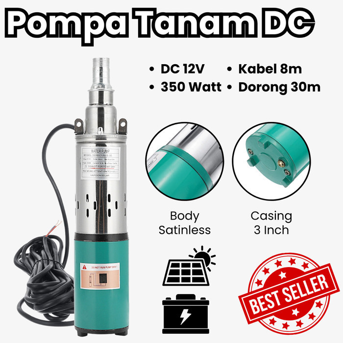 Jual Pompa Celup Sumur DC 12V Pompa Tanam Sumur 3 In 30 Meter Pompa Air ...