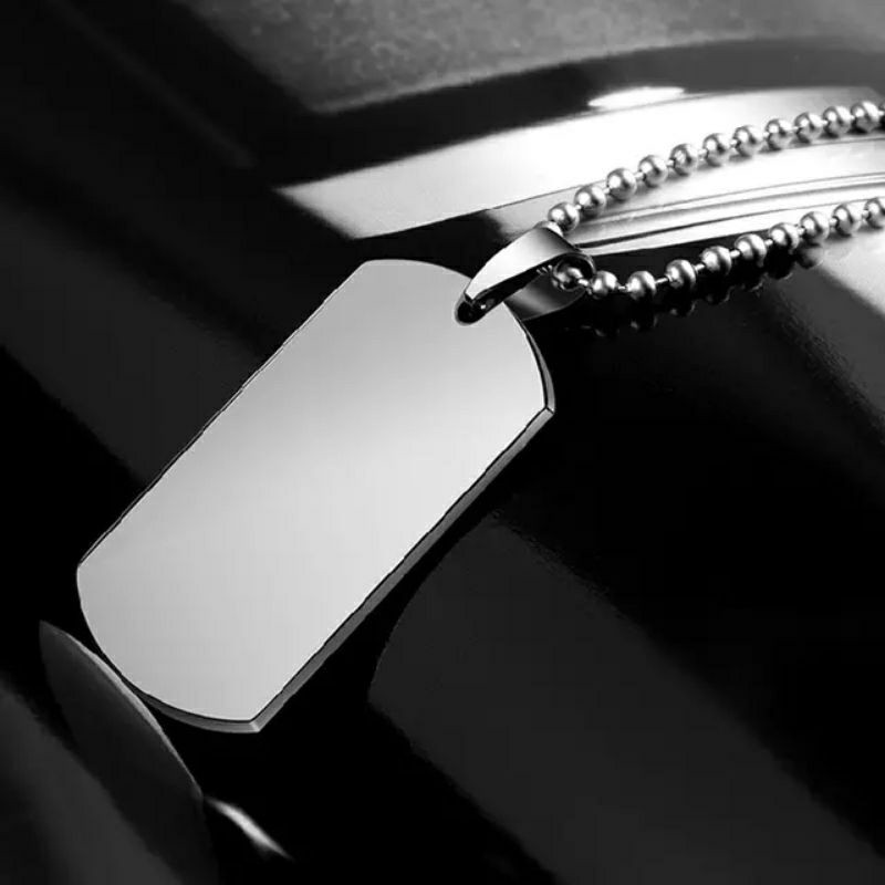 Jual KALUNG TITANIUM PRIA RANTAI BIJI LADA LIONTIN FLAT MODEL ANGKATAN ...