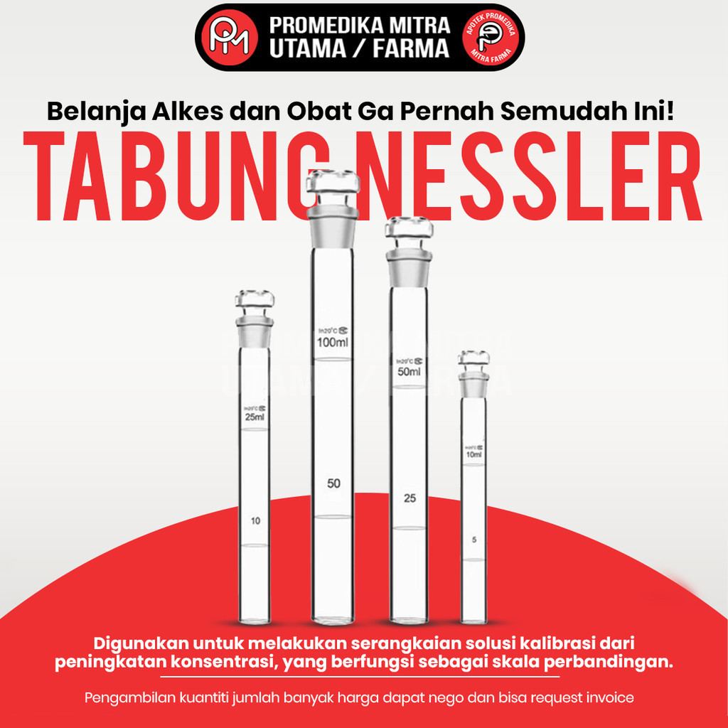 Jual Tabung Nessler With Stopper | Tabung Nessler untuk Keperluan Rumah ...