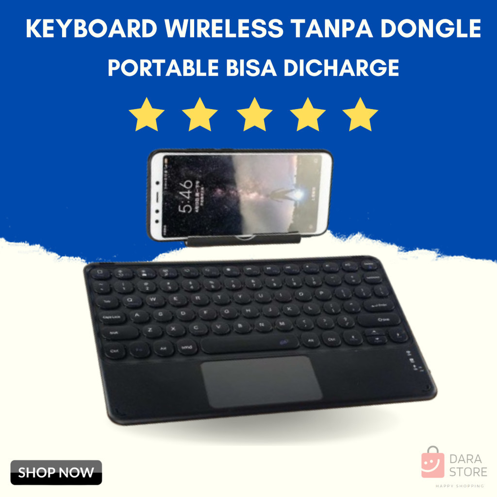 Jual Keyboard Wireless Bluetooth V3.0 Bisa DIcas with Touchpad dengan ...