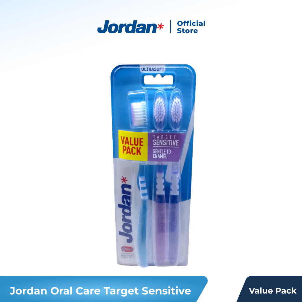 Jual Jordan Oral Care Target Sensitive Value Pack Ultra Soft - Sikat ...