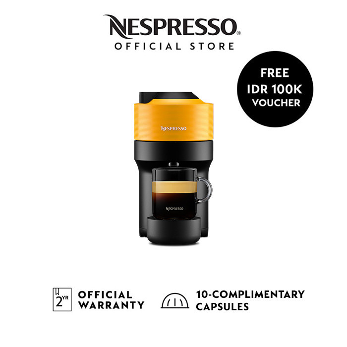 Jual Nespresso Vertuo Pop Coffee Machine, Mango Yellow (Mesin Kopi ...