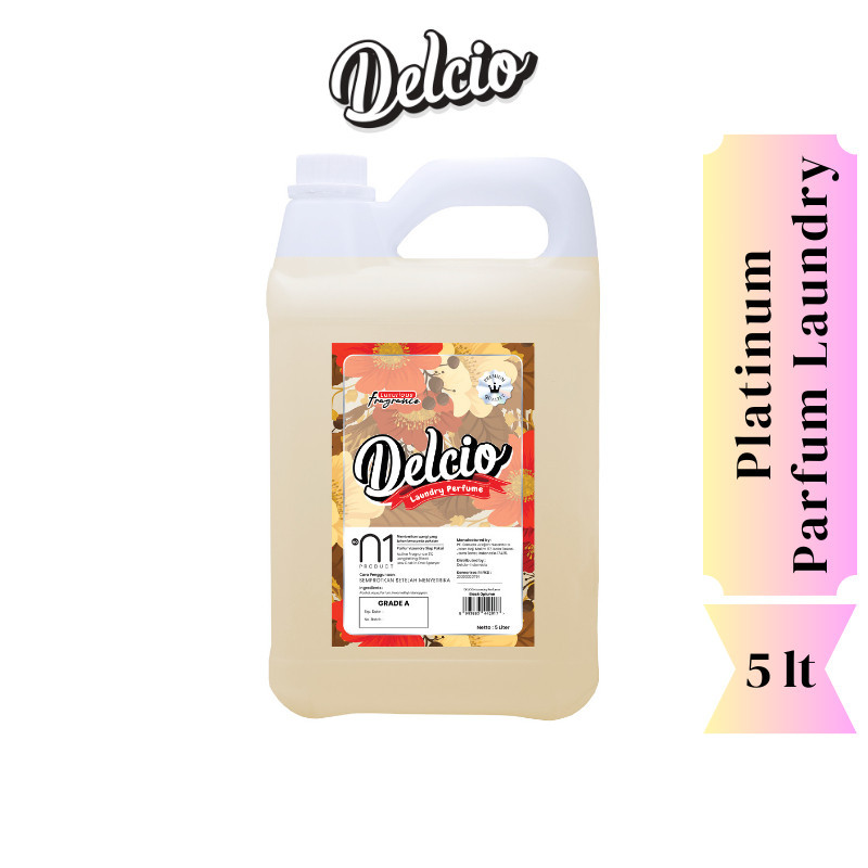 Jual SJ42IK DELCIO Fabric Spray Antibacterial PLATINUM Parfum Laundry 5 Liter | Shopee Indonesia