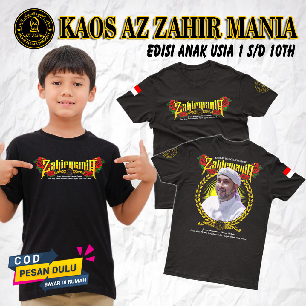 Jual KAOS SHOLAWAT ANAK AZ ZAHIR Baju Viral ZAHIR MANIA Syekher Mania Islam Dakwah Muslim Wear ...