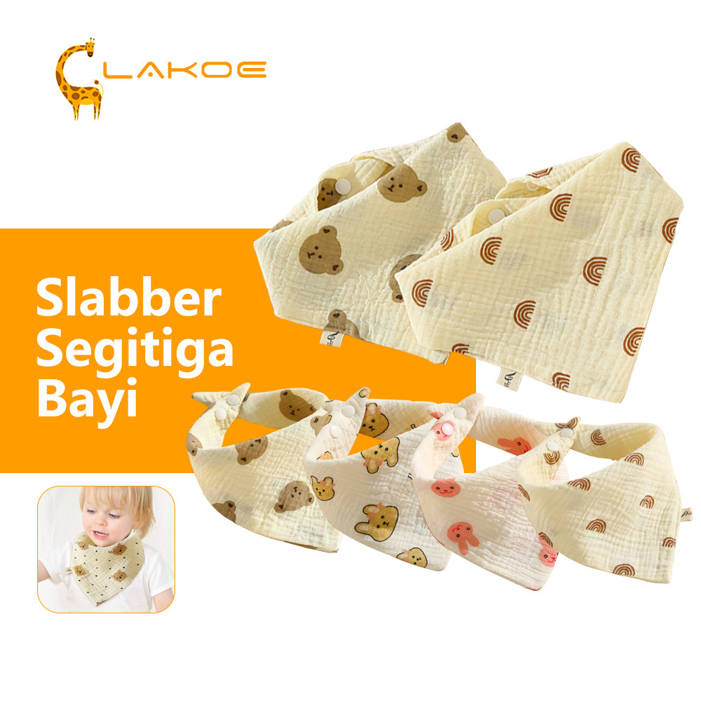 Jual LAKOEOFFICIALMALL Baby Bib Celemek Mpasi Bayi Kain kapas Slaber ...