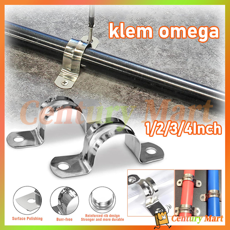 Jual Klem Pipa Paralon Model Omega/clamps omega galvanis/klem omega/Saddle Clip/Omega Klem Pipa ...