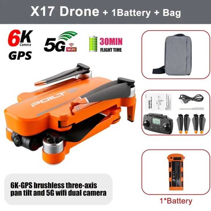 Jual JJRC x17 RC Drone 5G GPS Wifi fpv 6K dual HD gimbal camera ...