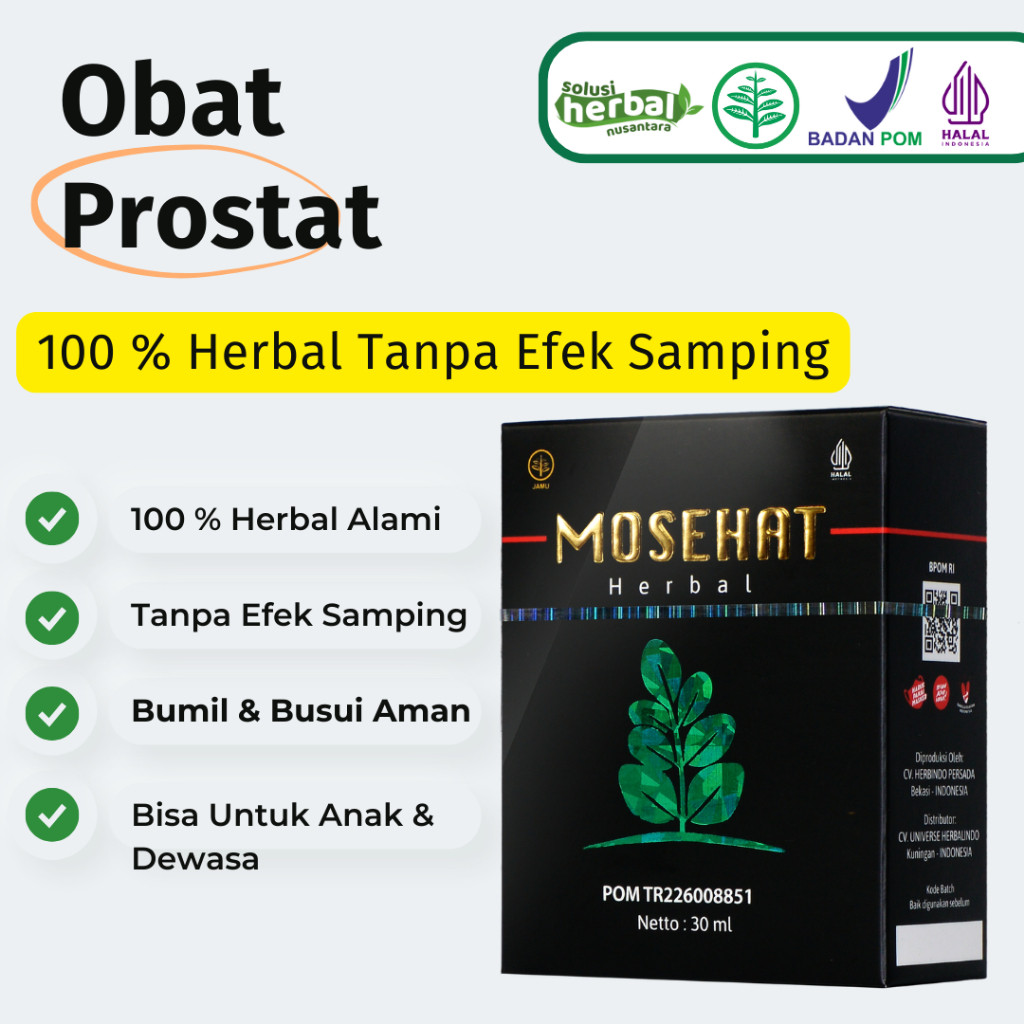 Jual Mosehat Obat Prostat Ampuh 100% Original Herbal Alami BPOM HALAL ...
