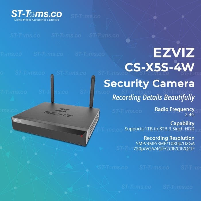 Jual Ezviz NVR CS-X5S-4W / X5 S 4W Video Recorders 4 Channel with HDMI ...