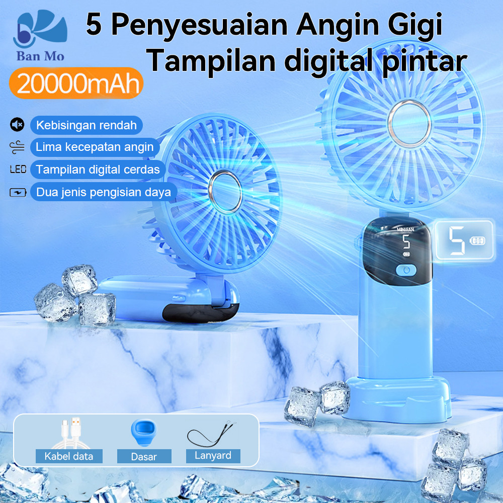 Jual 【Beli 3 Gratis 1】Kipas Angin Portabel 20000mAh Kipas Angin Mini ...