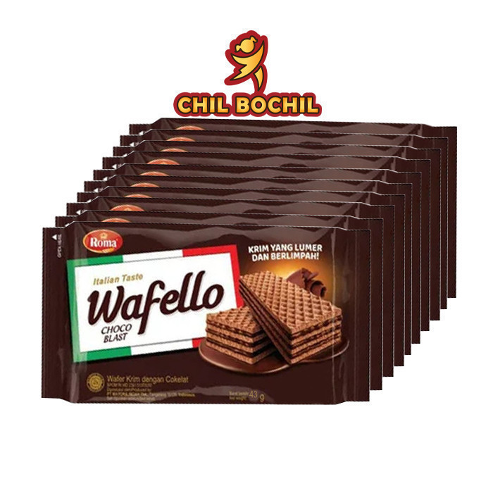 Jual WAFELLO ROMA ISI 10 PCS X 43 GRAM (1 PAK) | Shopee Indonesia