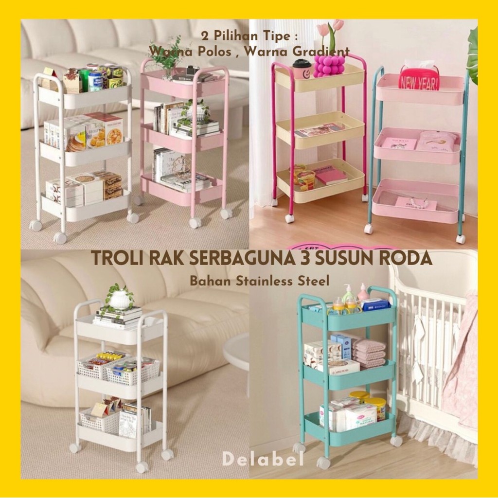 Jual Rak Troli Susun Serbaguna / Rak kamar mandi / Rak Salon / Rak ...