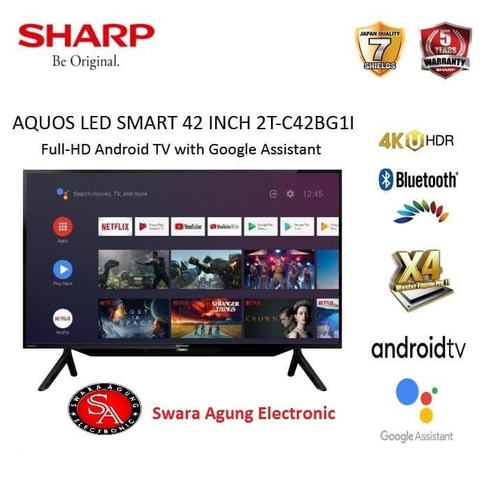 Jual Led Android Tv 42 Inch SHARP Type: 2T-C42BG1 (Khusus Daerah Medan) | Shopee Indonesia