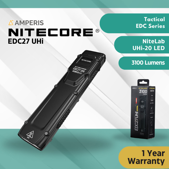Jual Nitecore EDC27 UHi Senter Flashlight EDC tactical Slim LED Nitelab UHi-20 3100 lumens ...