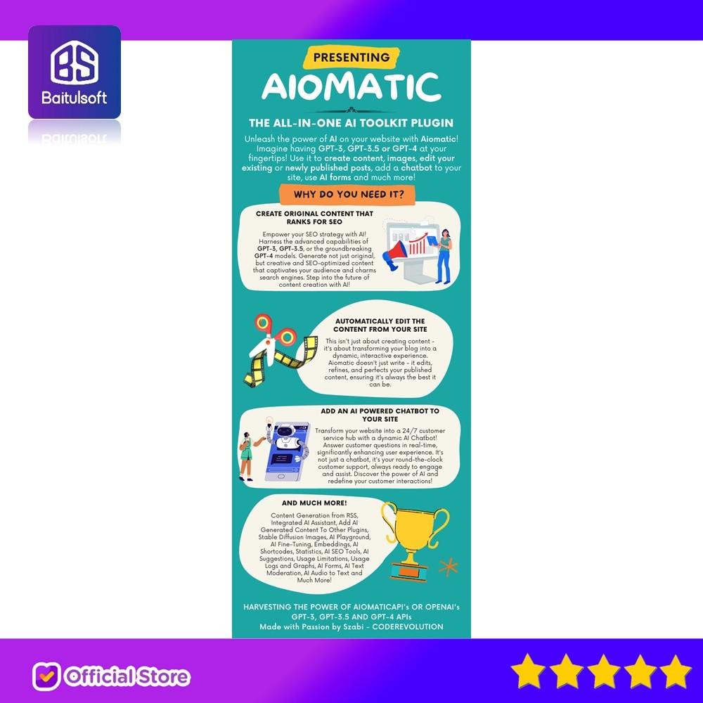 Jual SOURCE CODE APLIKASI AIOMATIC - AUTOMATIC AI CONTENT WRITER | Shopee Indonesia