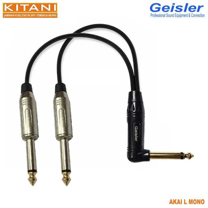 Jual Kabel Cabang 1x Jack Akai L Mono BK to 2x Jack Akai Lurus ...