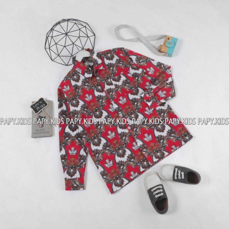 Jual Baju Batik SD motif tutwuri merah putih / Seragam Batik SD Sekolah ...