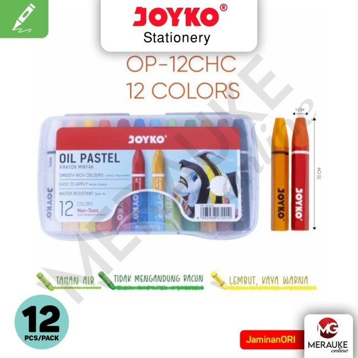 Jual JOYKO Oil Pastel 12 Warna OP-12CHC | Shopee Indonesia