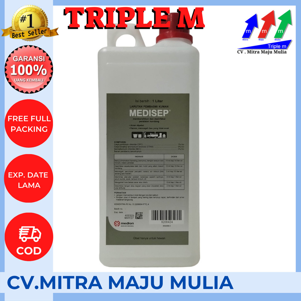 Jual MEDISEP 1 Liter MEDISEP 1 L Mengatasi Kuman Bakteri Virus Jamur | Shopee Indonesia