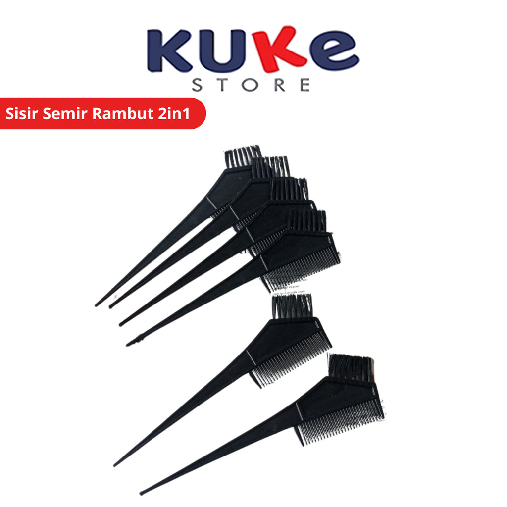 Jual Sisir Semir Rambut 2in1 / Kuas Cat Salon Aplikator Bleaching ...