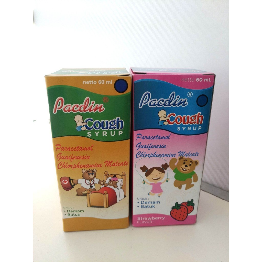 Jual Pacdin Cough Sirup 60ml untuk Demam&Batuk Original dan rasa ...