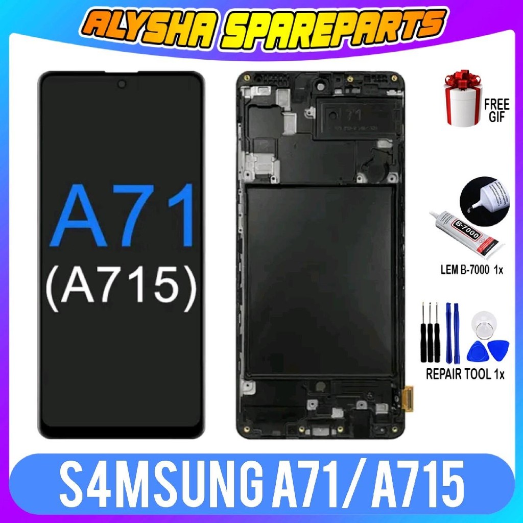 Jual LCD COMPATIBLE SAMSUNG A71 / A715 FULSET FRAME INCELL | Shopee ...