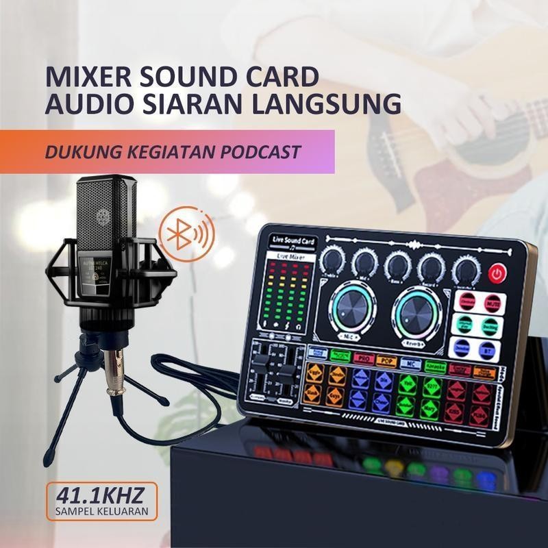 Jual MKC KIMISO F999 sound card microphone set, special live broadcast ...