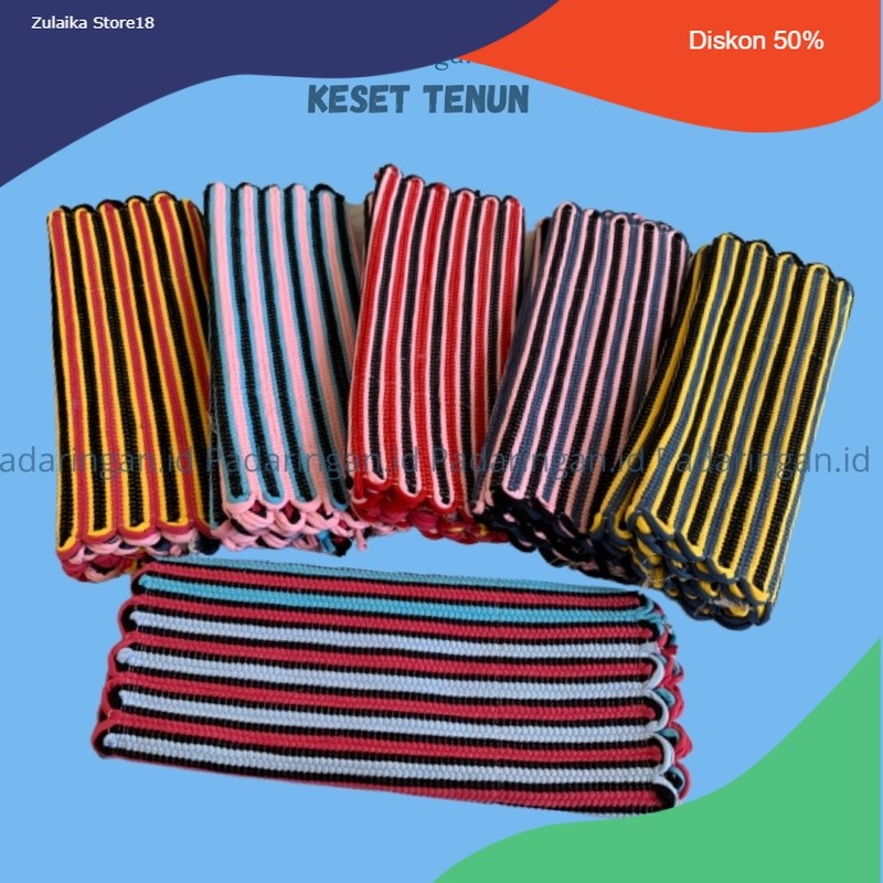 Jual keset Tenun premium / keset anyam / keset kaki / Keset kamar mandi ...