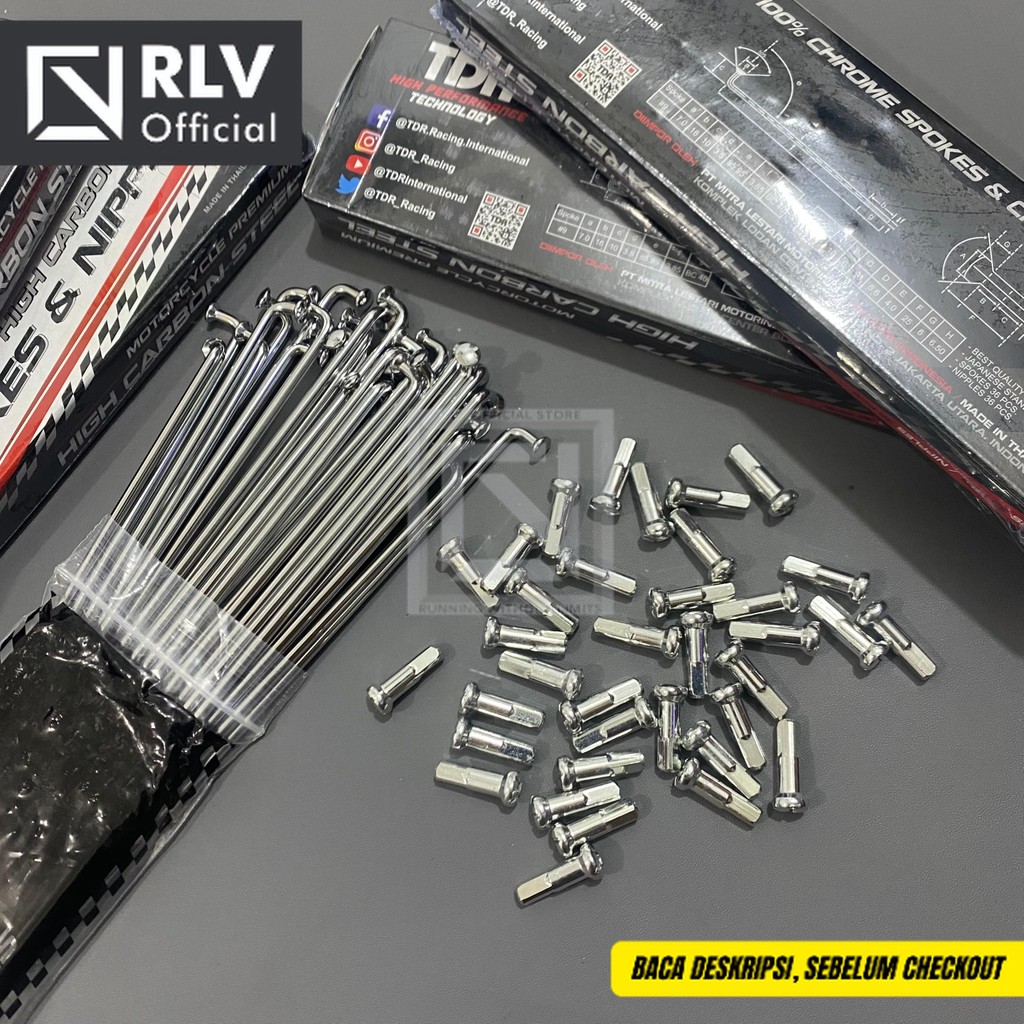 Jual Ruji Jari-jari motor TDR Racing Chrome 154,164,172,184 - Jari jari ...
