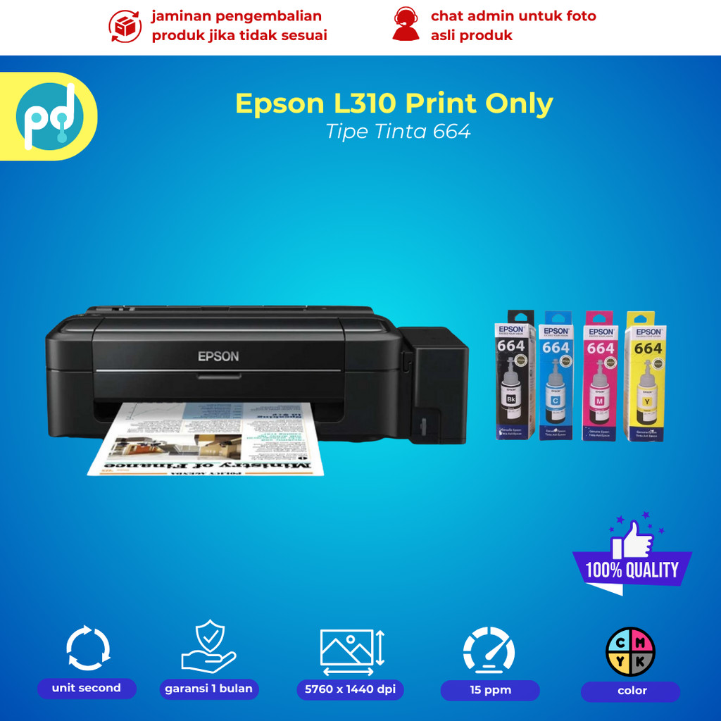 Jual Printer Epson L310 Color (second Bergaransi) | Shopee Indonesia