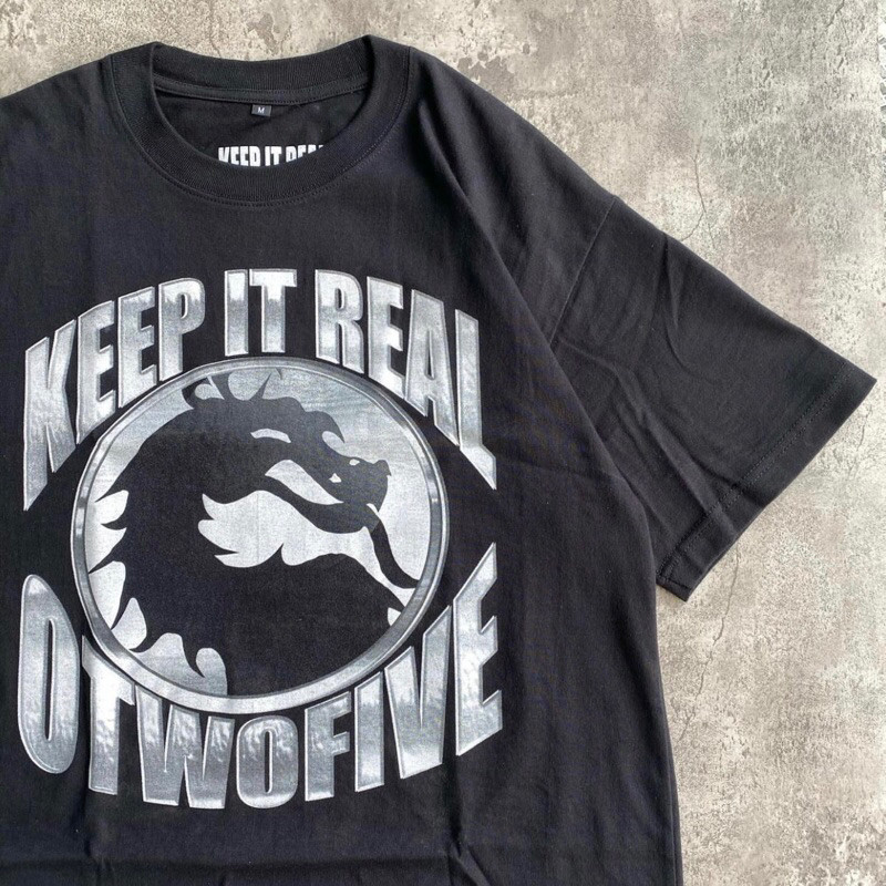 Jual Tshirt KEEP IT REAL X OTWOFIVE BORN 2 HATE Black Cotton combad 24s ...