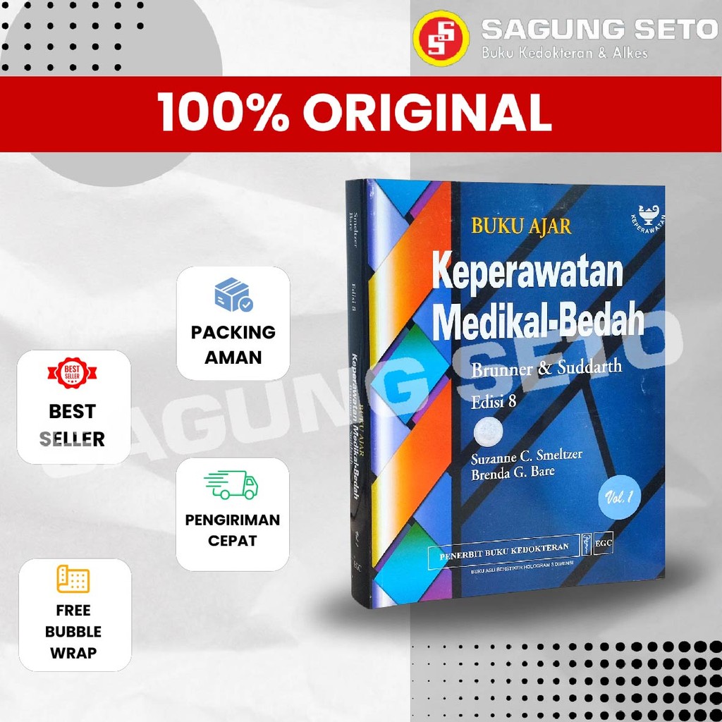 Jual BUKU AJAR KEPERAWATAN MEDIKAL-BEDAH VOLUME 1 EDISI 8 / BRUNNER | Shopee Indonesia