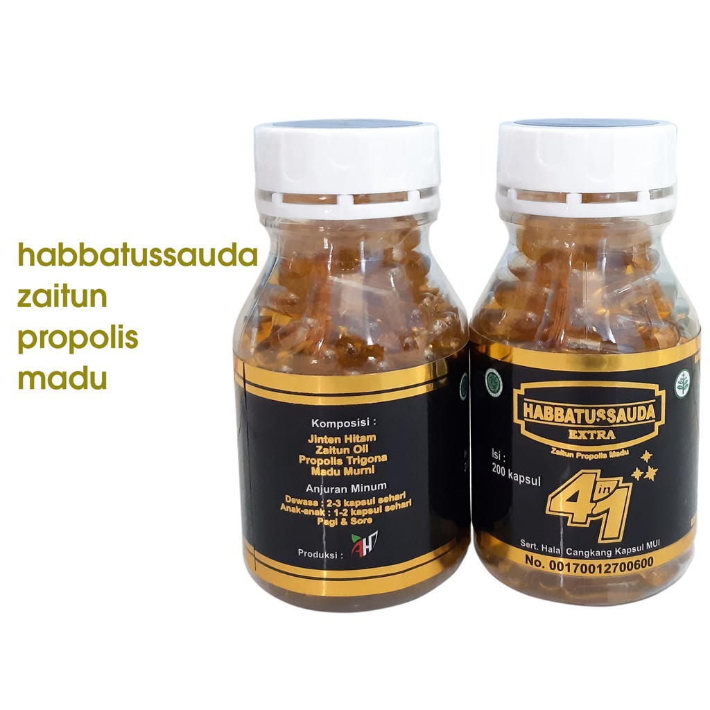Jual habbatussauda HABBAT 4 in 1 madu propolis trigona habatusauda ...