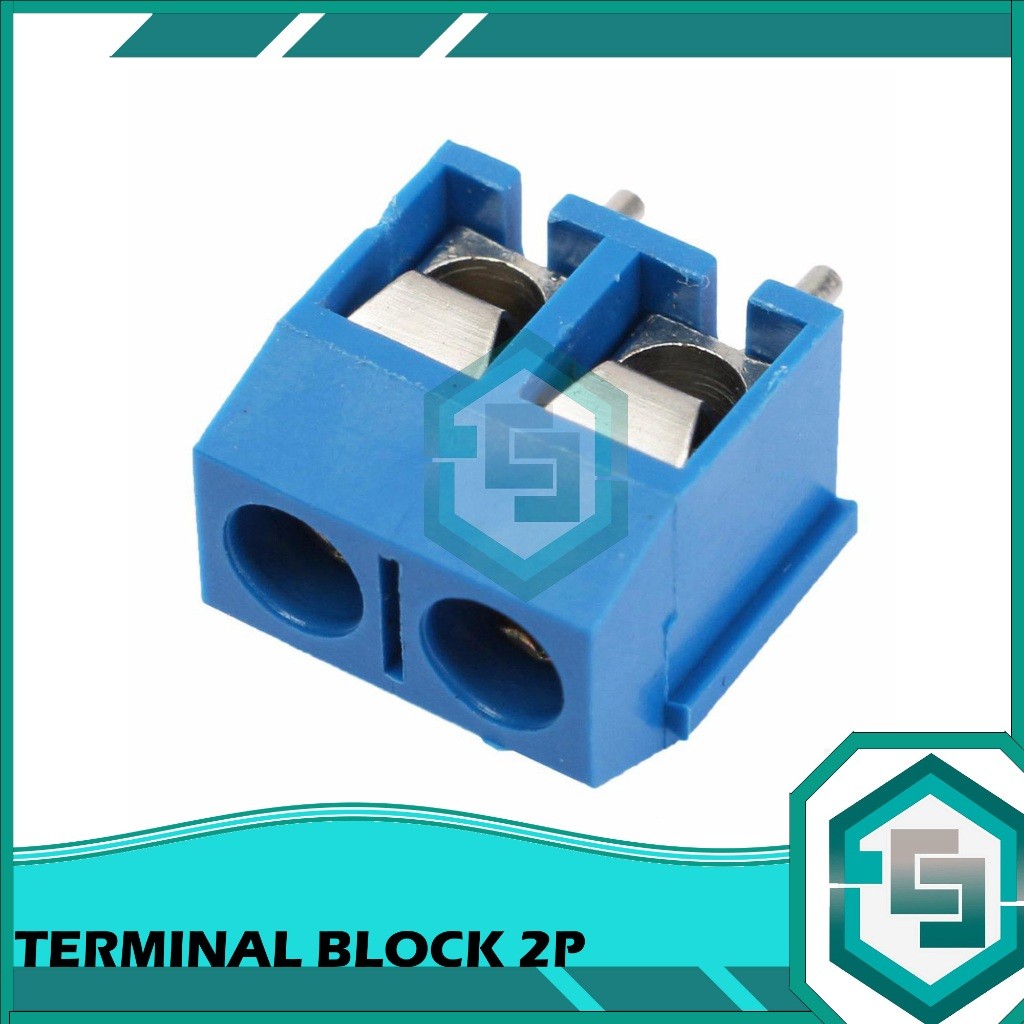 Jual Terminal Block PCB KF301-2P 2 Pin – Sekrup Konektor Warna Biru ...