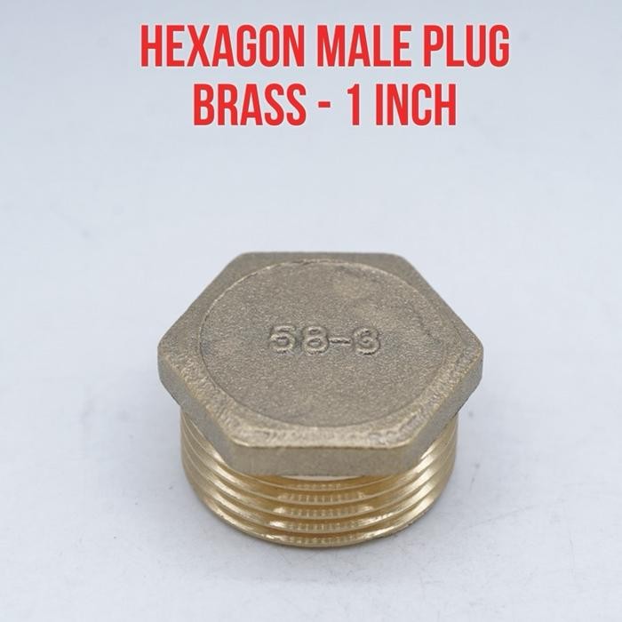 Jual YOLO 1” Plug Dop Tutup Pipa Nepel Nipel Kepala Heksagonal Kuningan ...