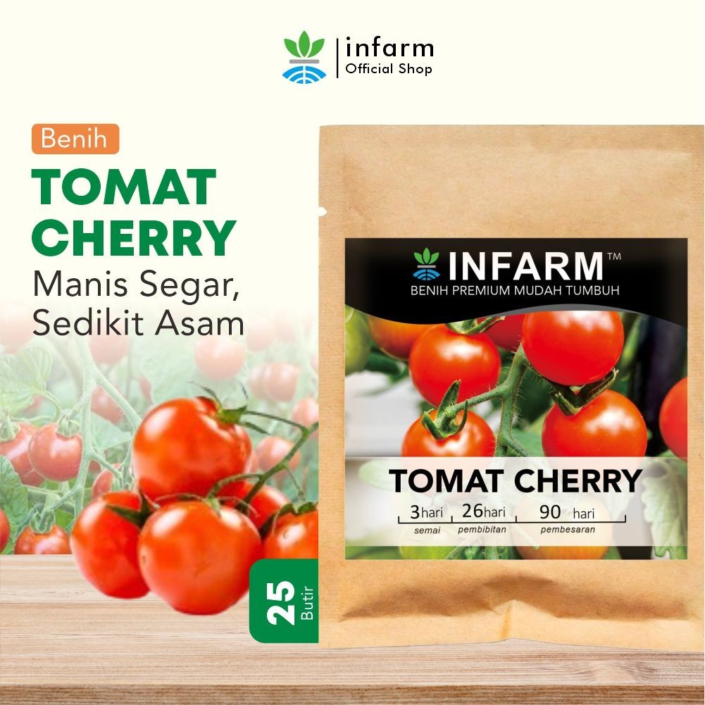 Jual INFARM - Bibit Tomat Cherry 25 Butir Benih Tomat Mini Merah Manis ...