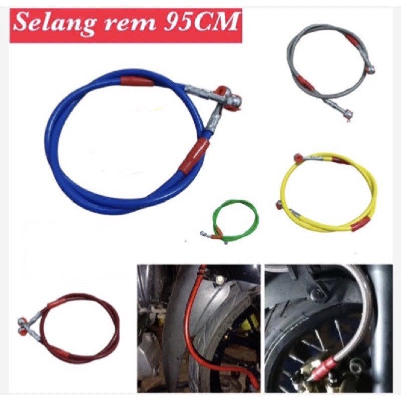 Jual selang rem depan 95 cm bahan isi serat karbon model TDR universal ...