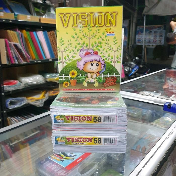Jual Buku tulis VISION 58 lembar 10 buku - 5 BUKU | Shopee Indonesia