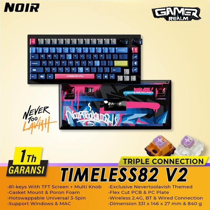 Jual Keyboard Mechanical Noir Timeless82 Nevertoolavish Type Out Loud ...