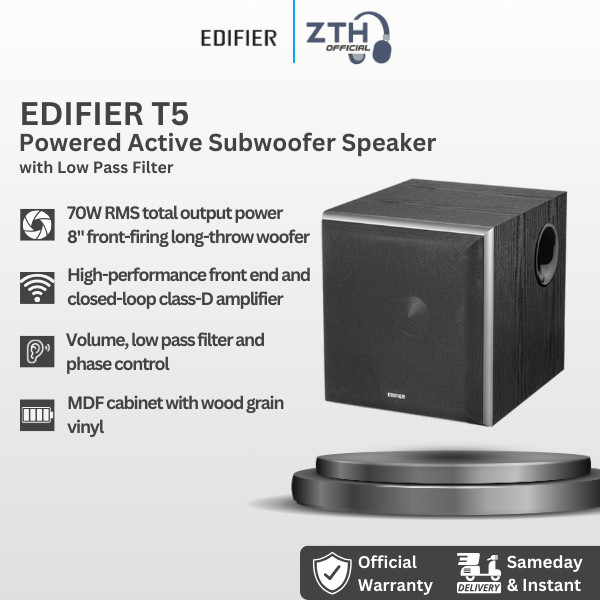 Jual EDIFIER T5 Powered Active Subwoofer 70w RMS Active Woofer with 8 ...
