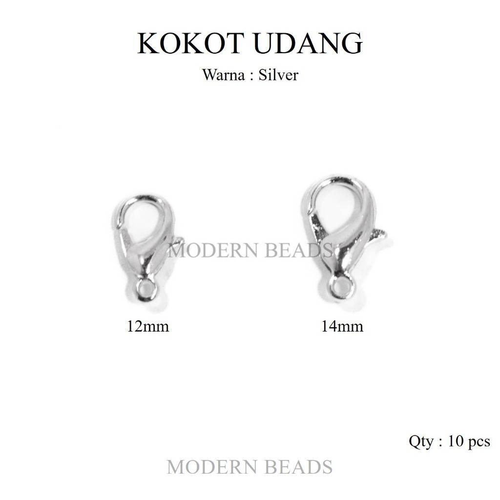 Jual [10 PCS] Kokot Udang Warna Silver/ Kait Lobster Premium ukuran ...