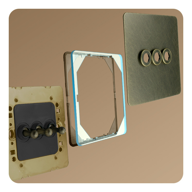 Jual Avoir Toggle Switches With Plates 1-4 Gang 2 Way Vintage Bronze ...