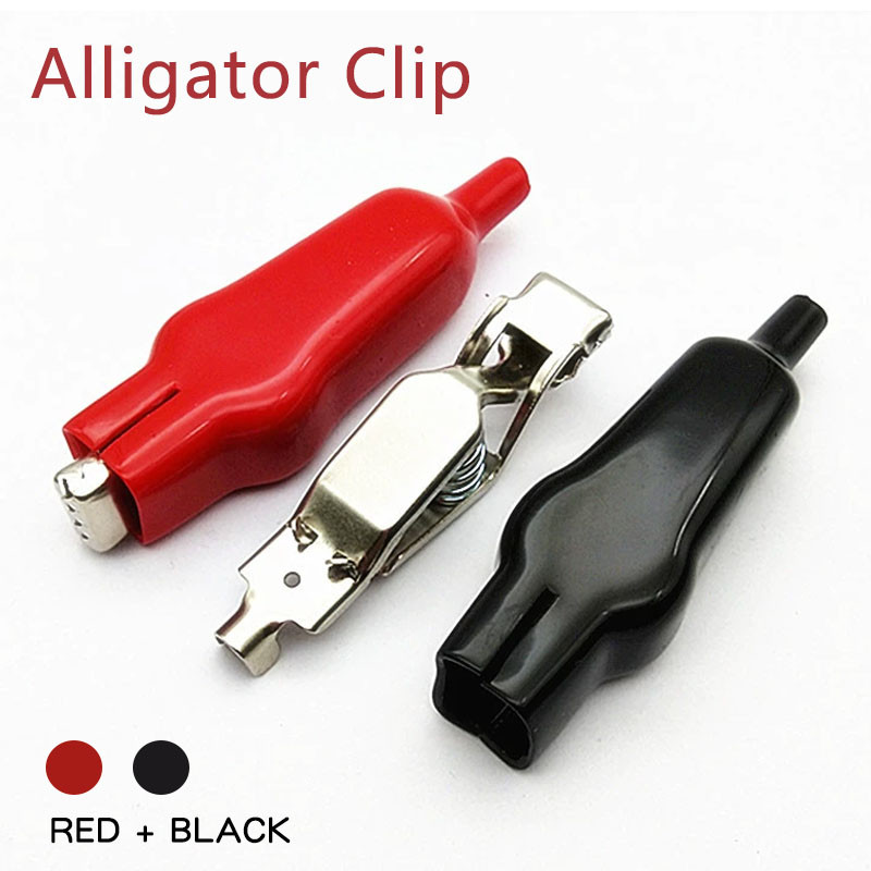 Jual 50mm 64mm Full Sheath Crocodile Clips for Electrical Jumper Wire ...