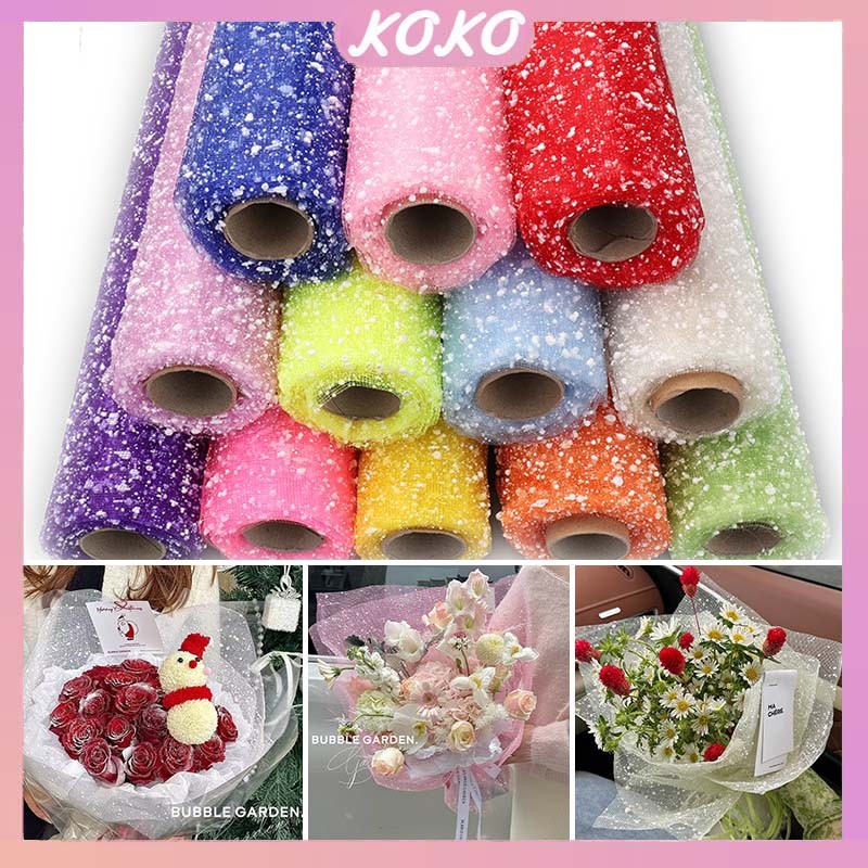 Jual 【1 ROLL 4 YARD】Kertas Bunga Tile Salju / Kain Tile Salju Snow Tile ...