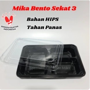 Jual PM88⚡[PCS] Mika Bento Sekat 3 / Tray Bento 3 Sekat / Box Bento ...
