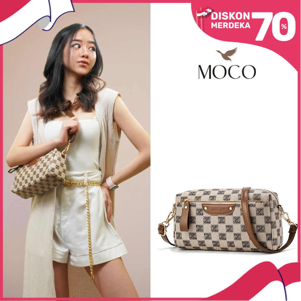 Jual MOCO Fashion Tas Selempang Wanita Sling Bag Casual Lucu Motif Kotak Terbaru A041 | Shopee ...