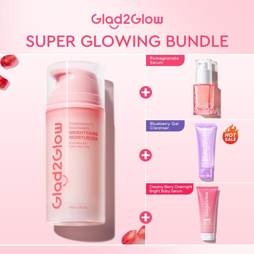 Jual [Ready Stock] Glad2Glow SUPER GLOWING BUNDLE-Big Size 100g ...