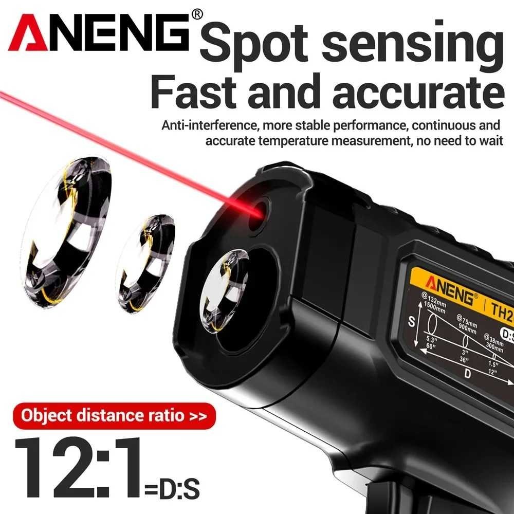 Jual ANENG Termometer Industrial Digital Thermogun Infrared Red Dot ...