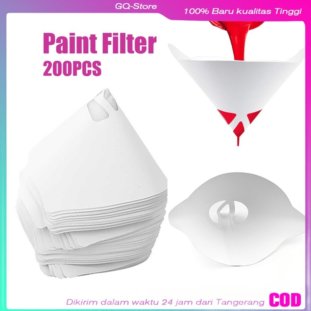 Jual 200pcs Saringan Cat Mesh Kertas/ Filter Cat 100 Micron Ukuran ...