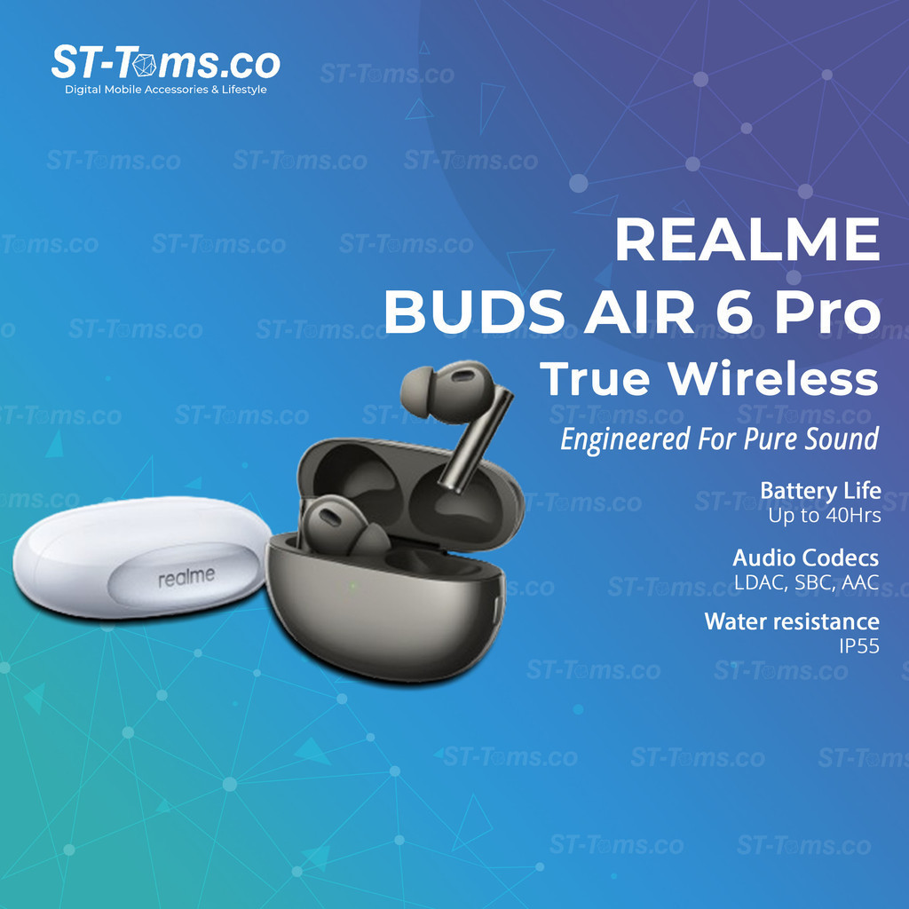 Jual Realme Buds Air 6 Pro 6Pro True Wireless TWS ANC 50dB Active Noise Cancelling 40Hrs Battery ...